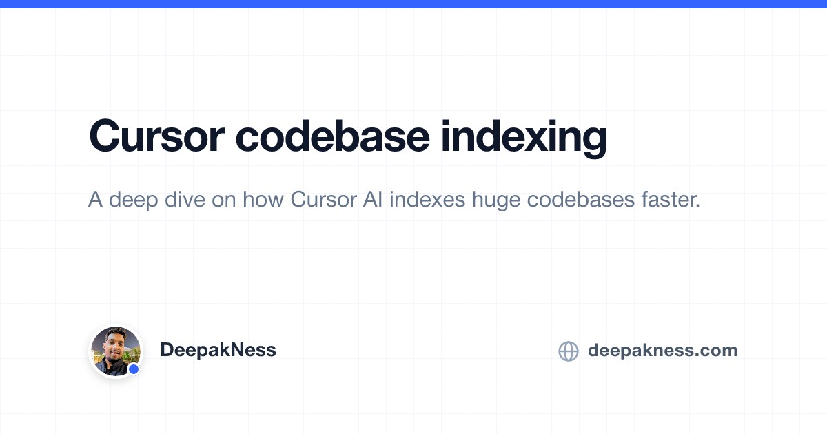 Cursor codebase indexing | DeepakNess
